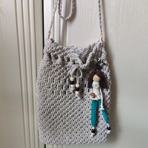 Macrame Art Doll, Boho Fairy Doll, Small Macrame Decoration, Macrame ...