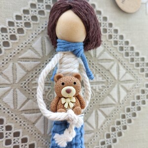 Macrame Art Doll, Boho Fairy Doll, Small Macrame Decoration, Macrame ...