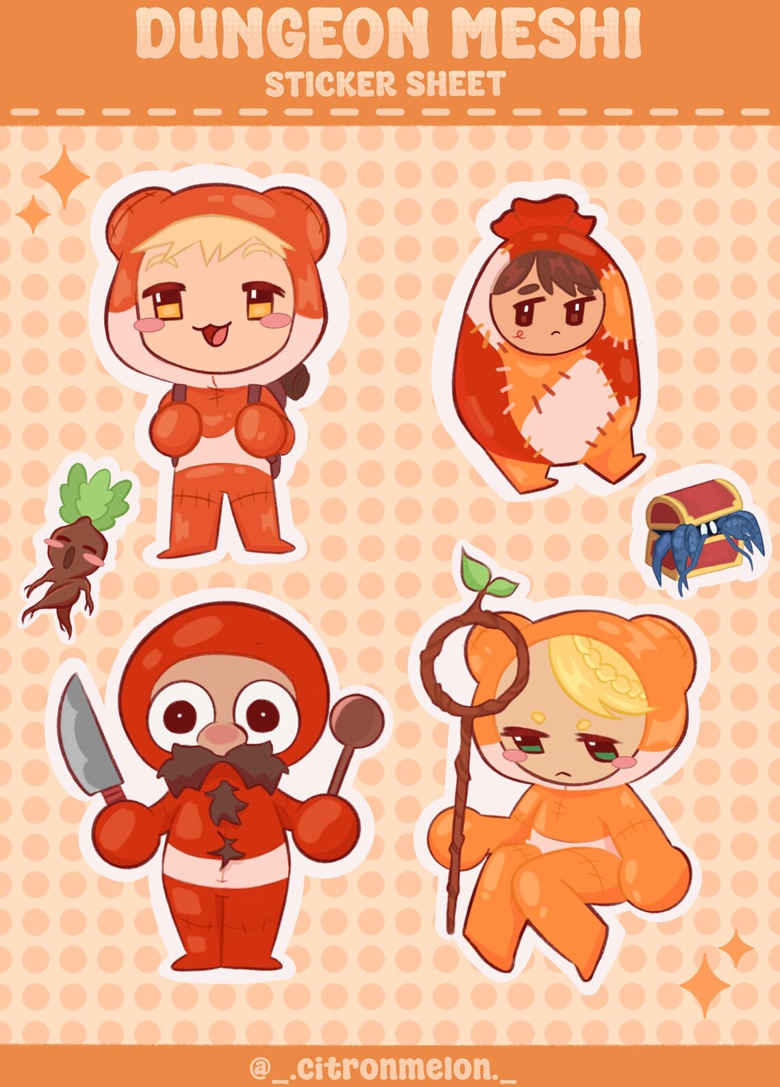 Dungeon Meshi Sticker Sheet - Etsy