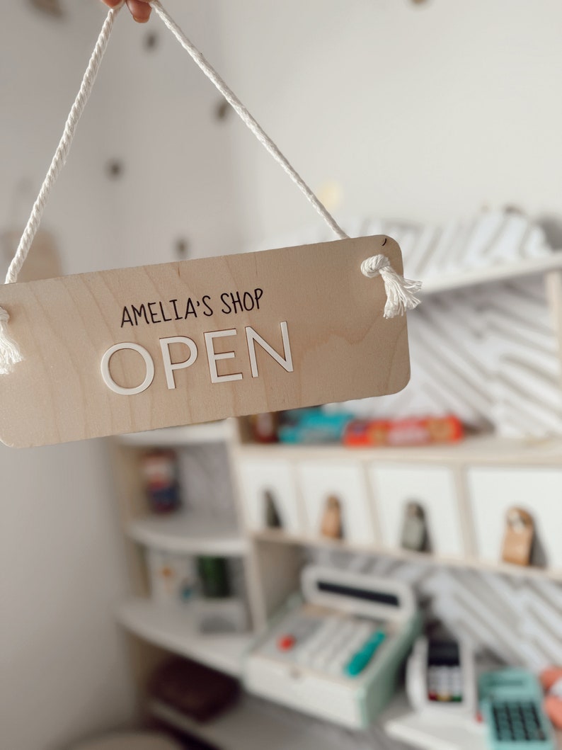 Pretend | Role Play | Shop Sign | School Nursery Preschool | Wooden Toy ...