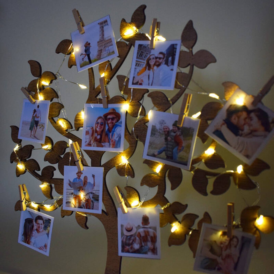 Personalized LED Light-up Tree With Photos - Etsy