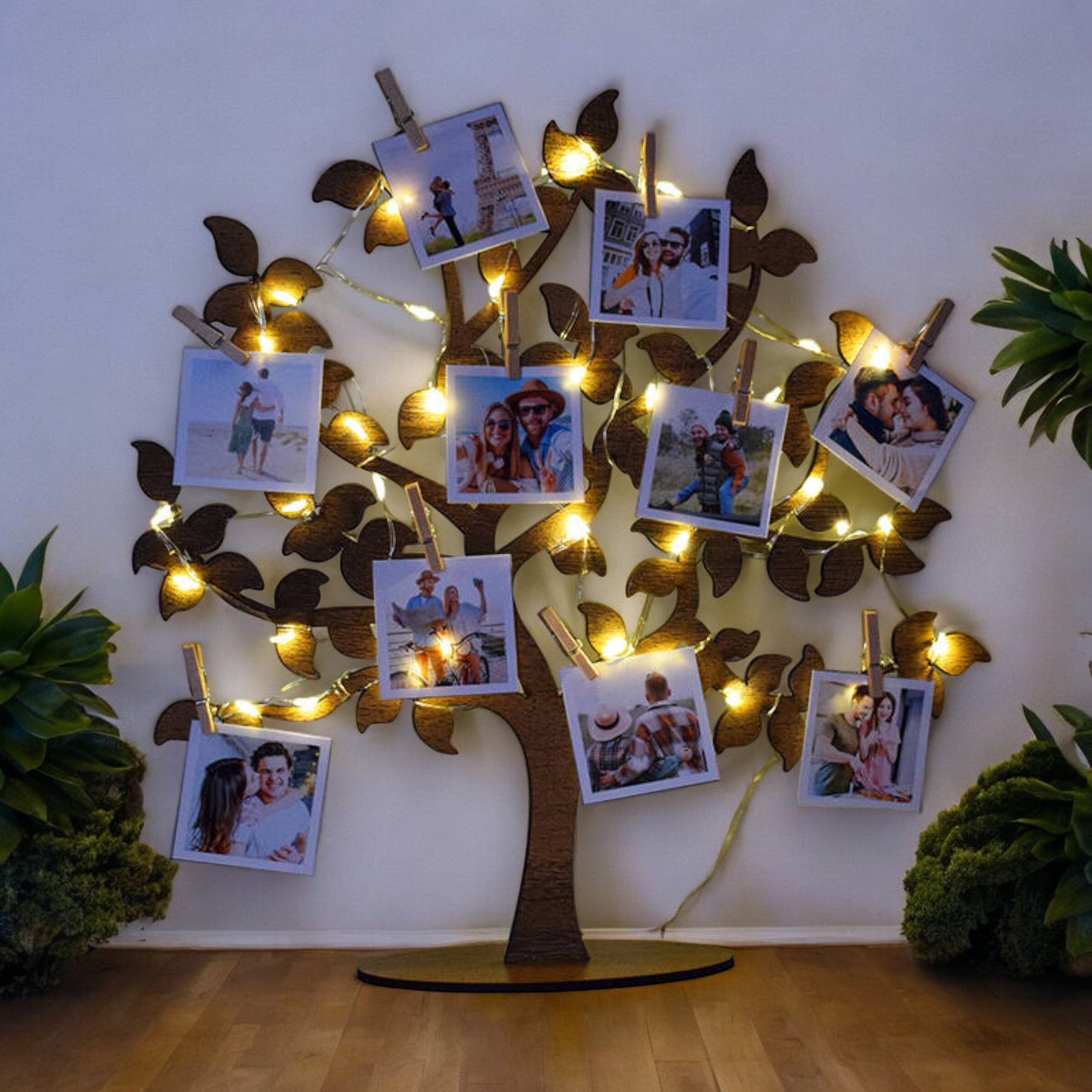 Personalized LED Light-up Tree With Photos - Etsy