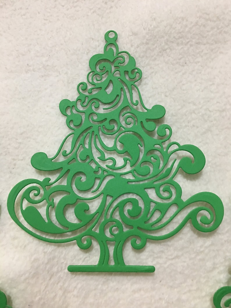 Christmas Tree Die Cuts...5 Piece Set of Very Elegant and Beautiful and ...