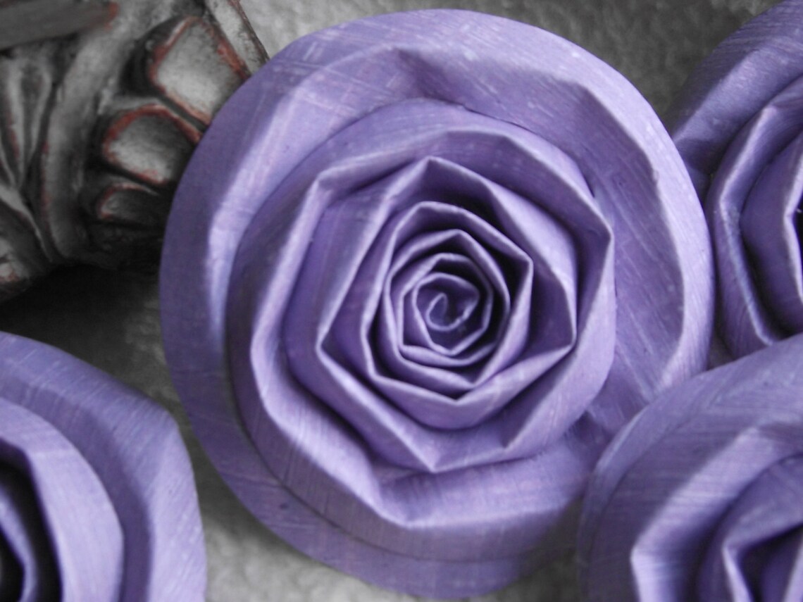 Scrapbook Flowers...6 Piece Set of Very Lovely Light Purple - Etsy