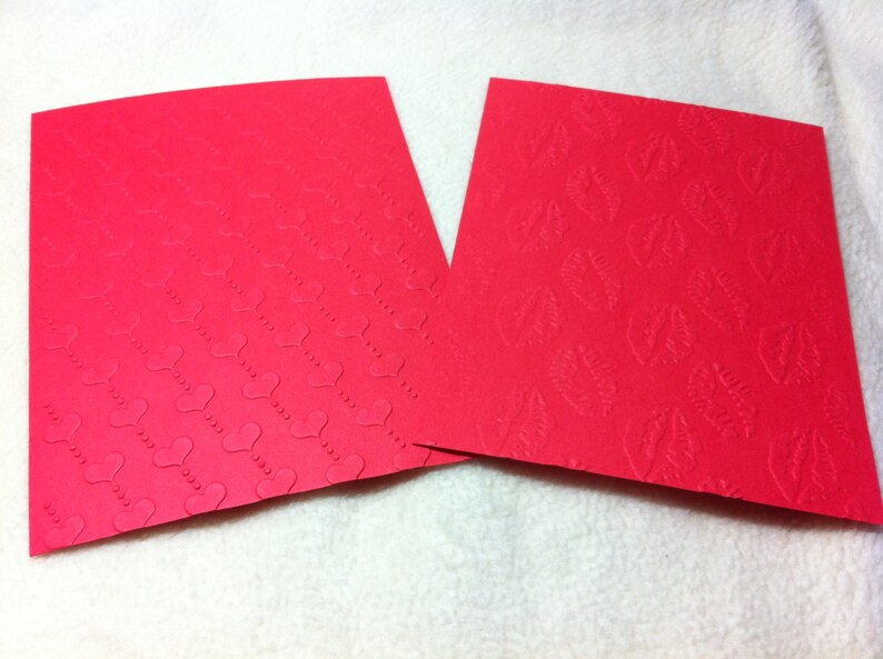 Scrapbook Mats...8 Piece Set of Very Sweet Valentine Themed Embossed ...