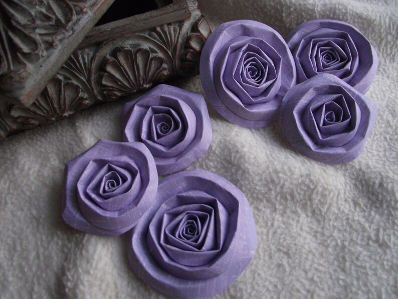Scrapbook Flowers...6 Piece Set of Very Lovely Light Purple - Etsy