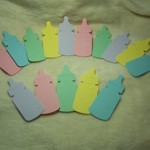 Paper Baby Bottles...15 Piece Set of Very Cute Baby Bottle Scrapbook ...