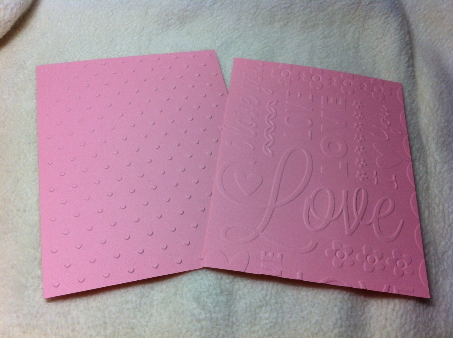 Scrapbook Mats...8 Piece Set of Very Sweet Valentine Themed Embossed ...
