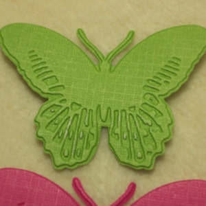 Paper Butterflies...12 Piece Set of Very Pretty Brights Embossed Paper ...