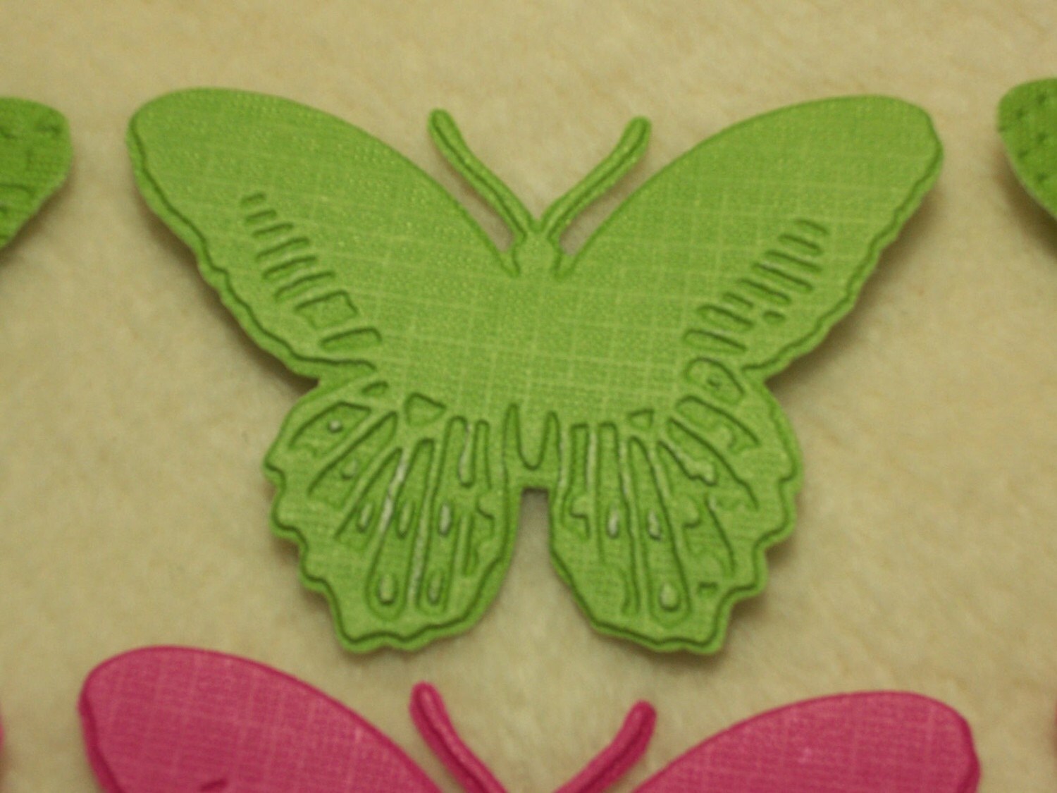 Paper Butterflies...12 Piece Set of Very Pretty Brights Embossed Paper ...