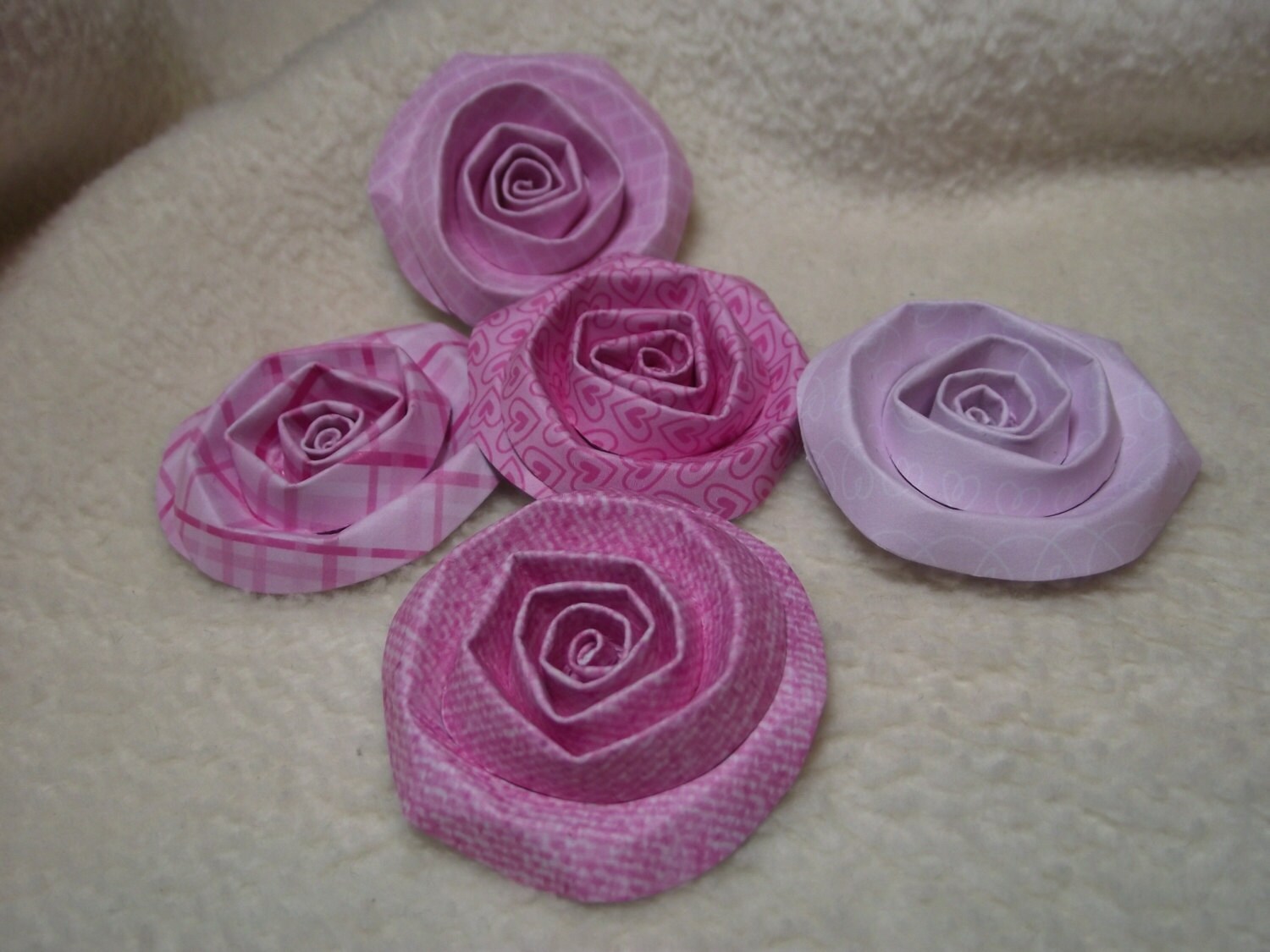 Scrapbook Flowers...15 Piece Set of Very Lovely Pink Parade - Etsy