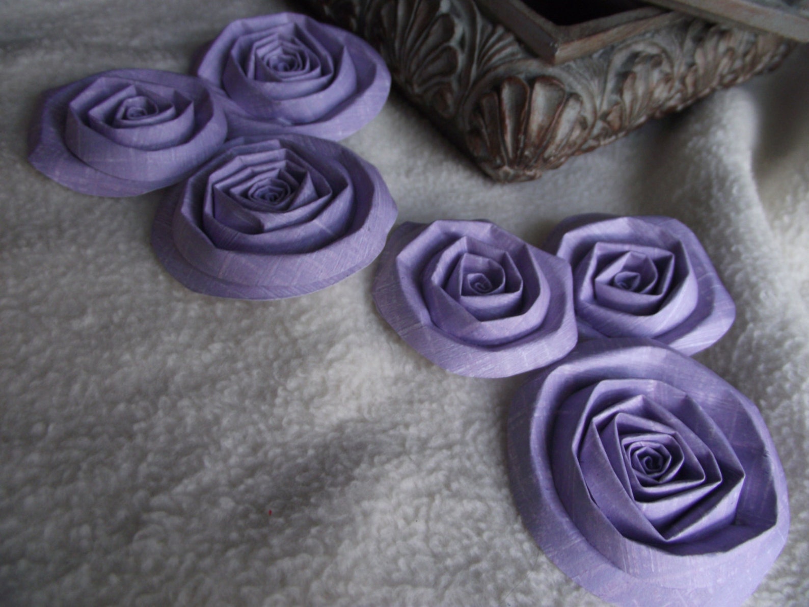 Scrapbook Flowers...6 Piece Set of Very Lovely Light Purple - Etsy