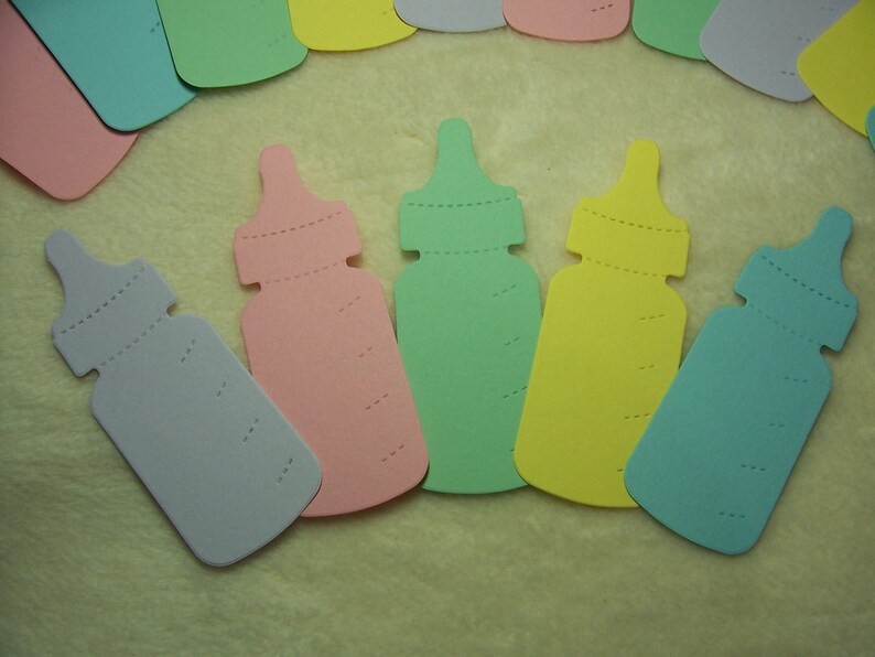 Paper Baby Bottles...15 Piece Set of Very Cute Baby Bottle Scrapbook ...