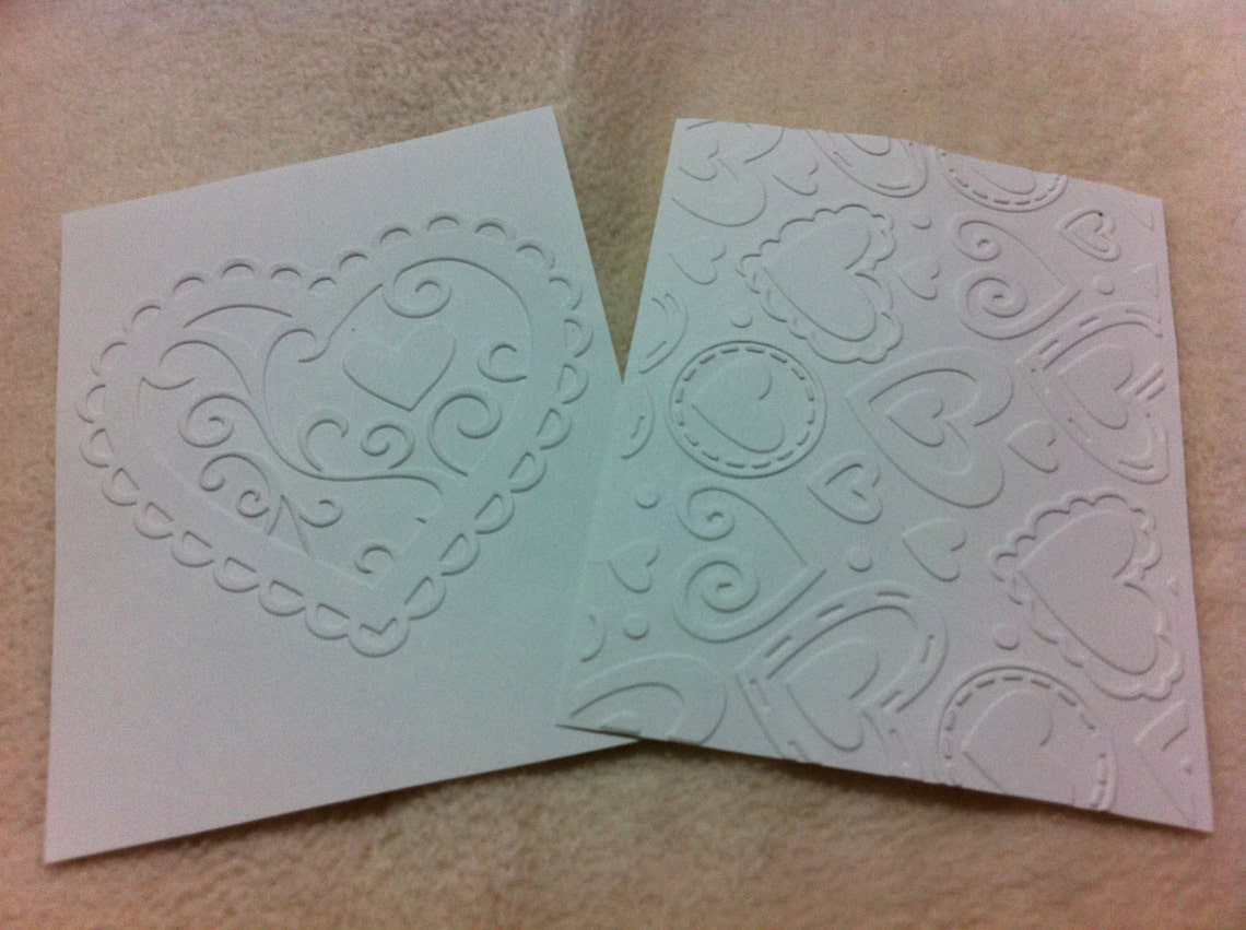 Scrapbook Mats...8 Piece Set of Very Sweet Valentine Themed Embossed ...