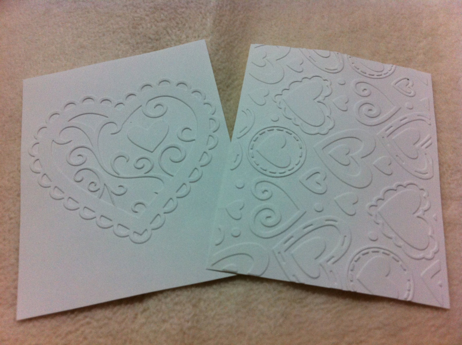 Scrapbook Mats...8 Piece Set of Very Sweet Valentine Themed Embossed ...