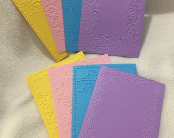 Scrapbook Mats...8 Piece Set of Very Sweet Valentine Themed Embossed ...