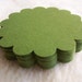 Round Scallop Tags...24 Piece Set of Very Pretty Olive Green Round ...