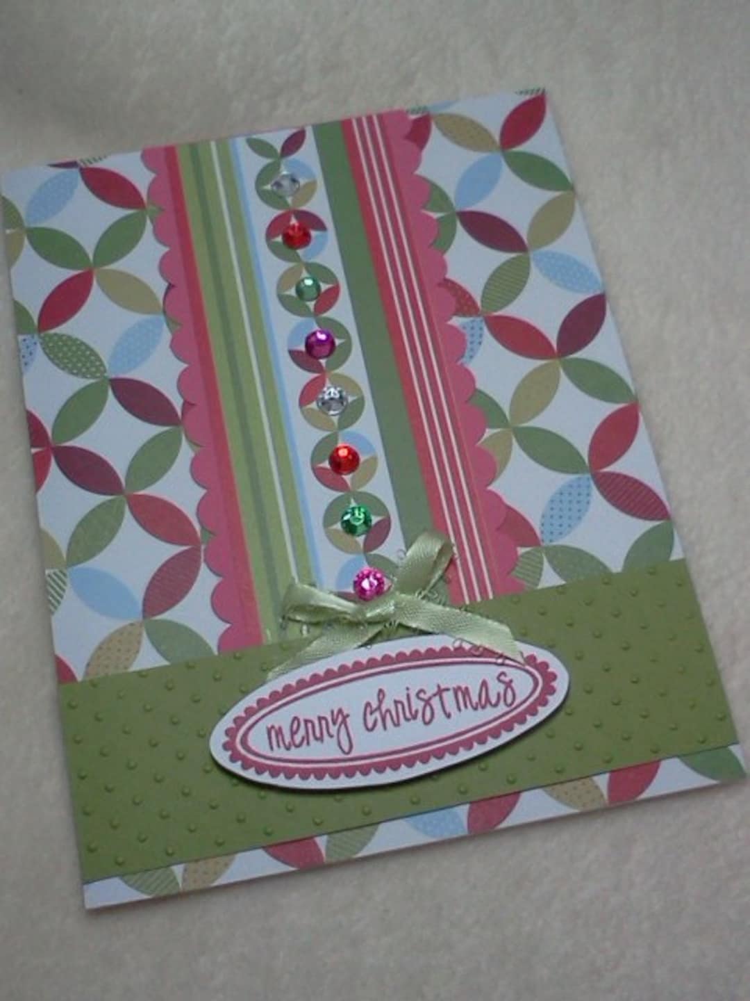 Christmas Card...very Cute Christmas Themed Homemade Greeting Card - Etsy