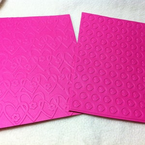 Scrapbook Mats...8 Piece Set of Very Sweet Valentine Themed Embossed ...