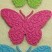 Paper Butterflies...12 Piece Set of Very Pretty Brights Embossed Paper ...