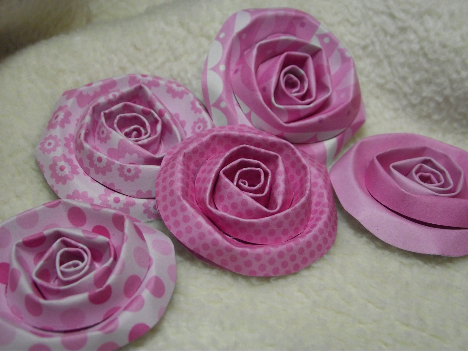Scrapbook Flowers...15 Piece Set of Very Lovely Pink Parade - Etsy
