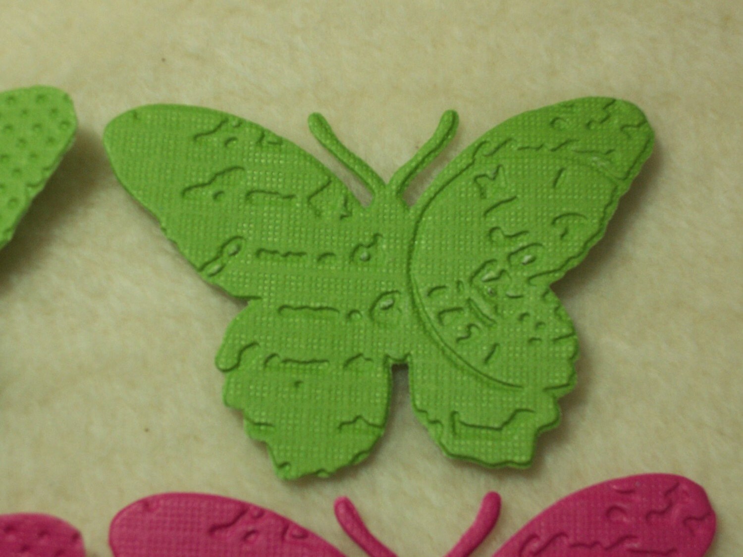 Paper Butterflies...12 Piece Set of Very Pretty Brights Embossed Paper ...
