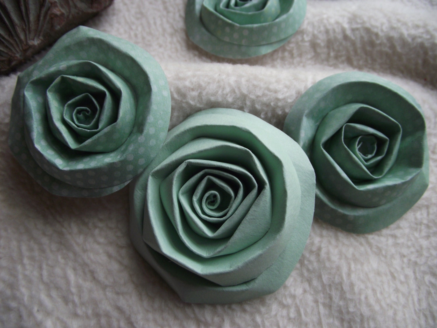 Scrapbook Flowers...6 Piece Set of Very Pretty Juniper and - Etsy