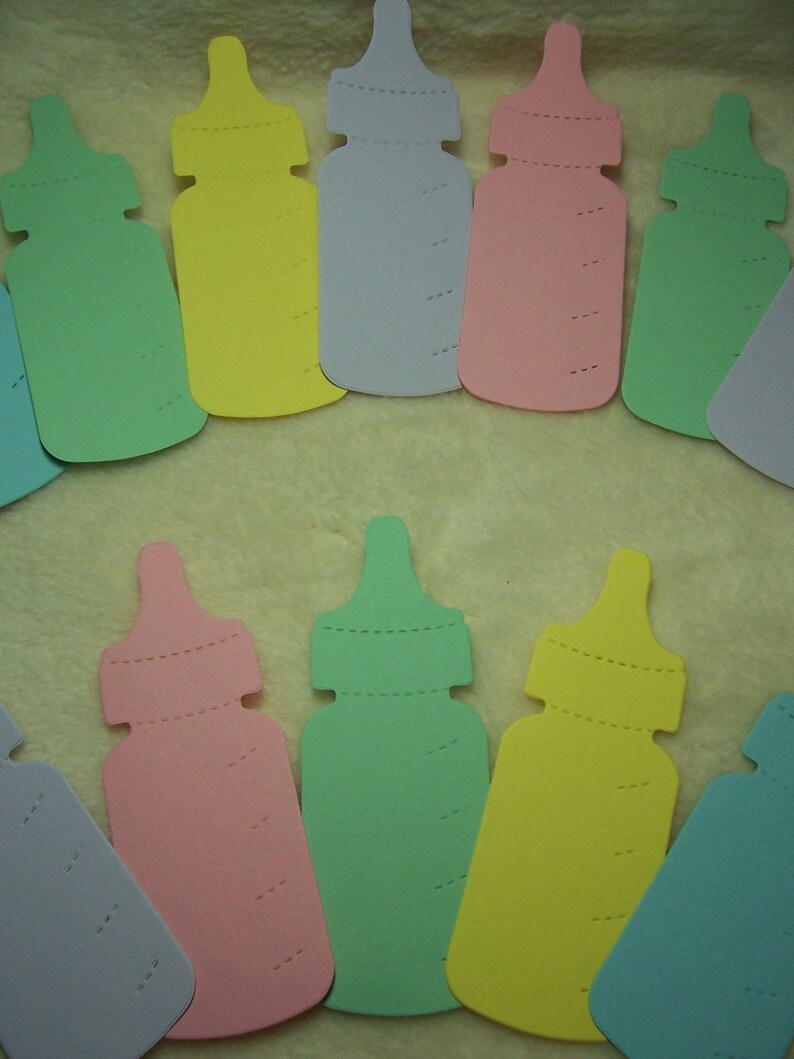 Paper Baby Bottles...15 Piece Set of Very Cute Baby Bottle Scrapbook ...