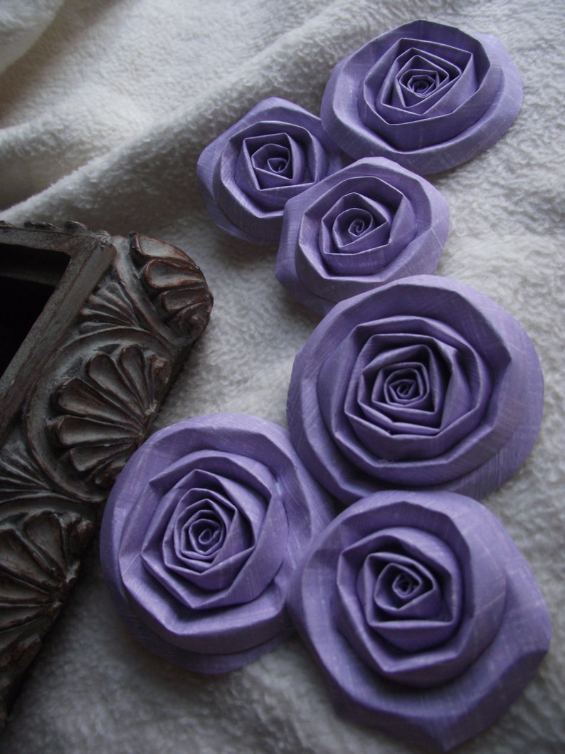 Scrapbook Flowers...6 Piece Set of Very Lovely Light Purple - Etsy