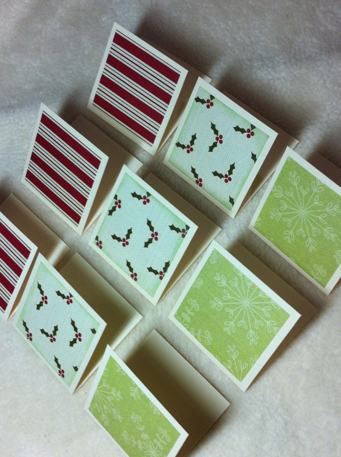 Mini Note Cards...9 Piece Set of Very Cute Christmas Themed - Etsy
