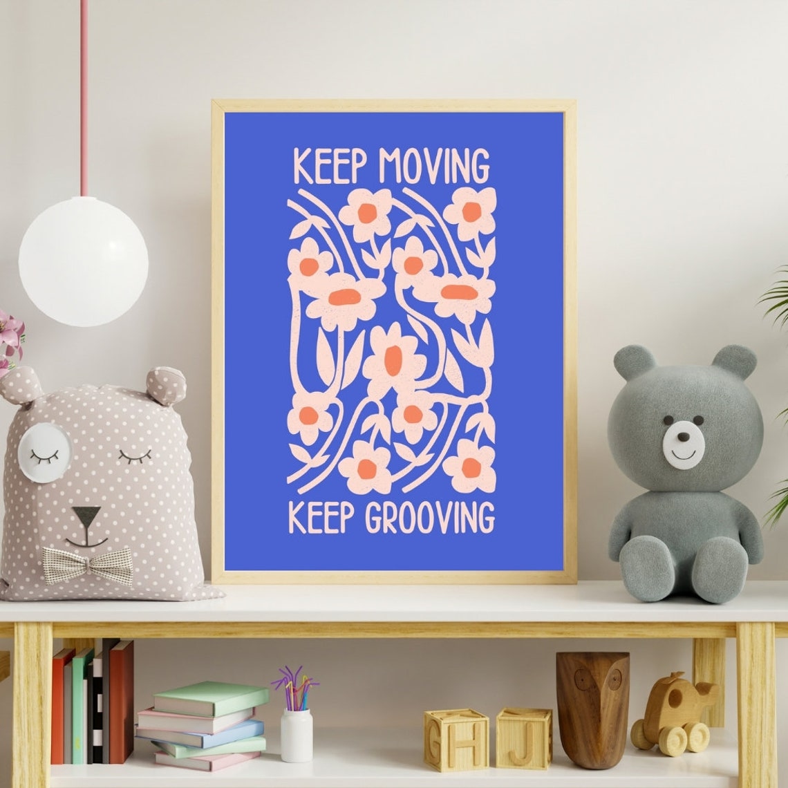 Groovy Flower Wall Art, Classroom Poster, Homeschool Printables ...