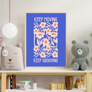 Groovy Flower Wall Art, Classroom Poster, Homeschool Printables ...