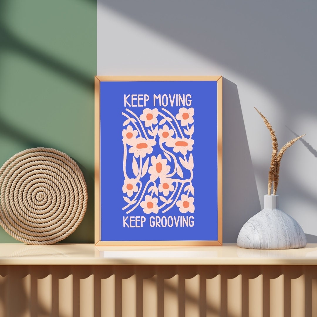 Groovy Flower Wall Art, Classroom Poster, Homeschool Printables ...