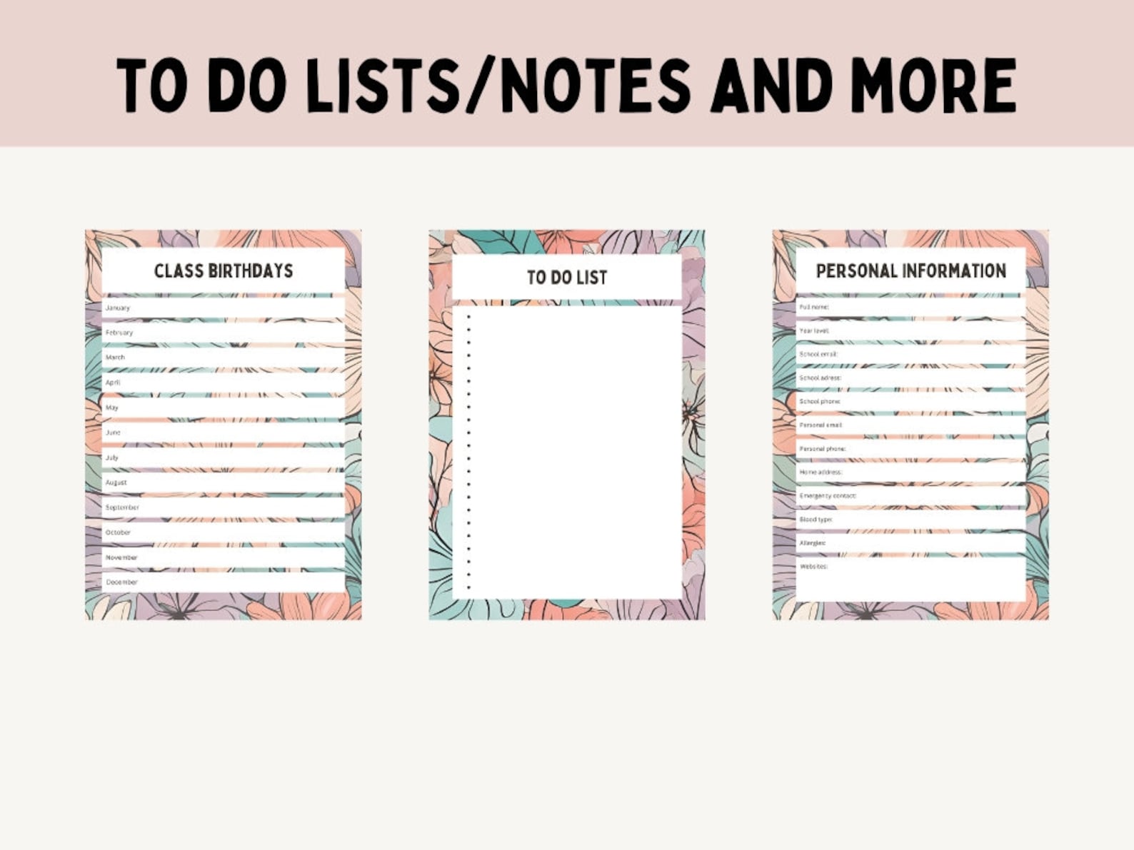 Printable Teacher Weekly Planner for 2024 School Year - Instant Digital ...