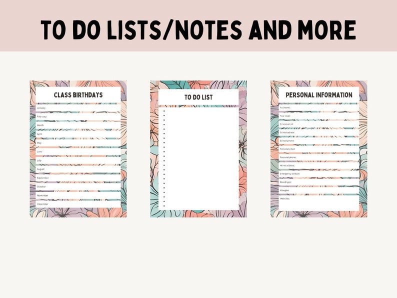 Printable Teacher Weekly Planner for 2024 School Year - Instant Digital ...