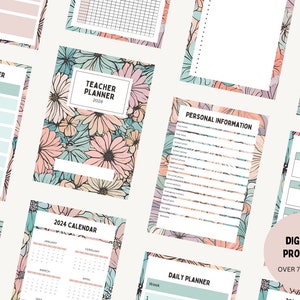 Printable Teacher Weekly Planner for 2024 School Year - Instant Digital ...