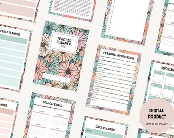 Printable Teacher Daily Planner for 2024 School Year - Instant Digital ...