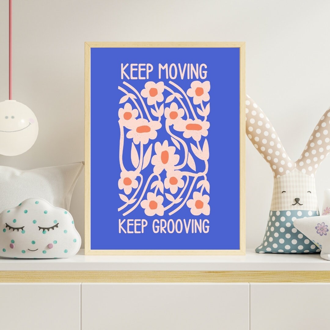 Groovy Flower Wall Art, Classroom Poster, Homeschool Printables ...