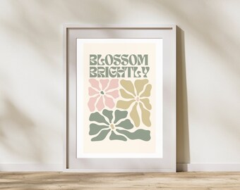 Groovy Flower Wall Art, Classroom Poster, Homeschool Printables ...