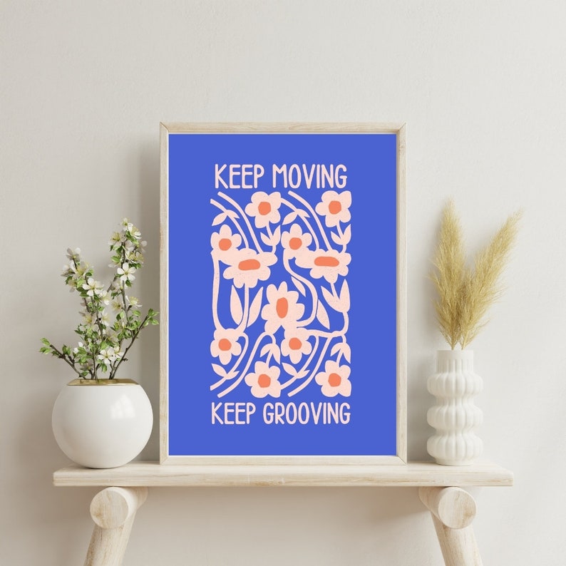 Groovy Flower Wall Art, Classroom Poster, Homeschool Printables ...