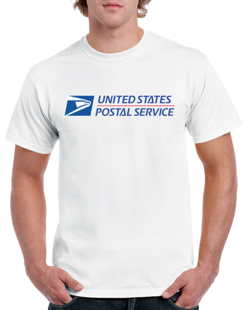 USPS Wordmark Logo T-shirt US Mail Carrier United States Postal Service ...