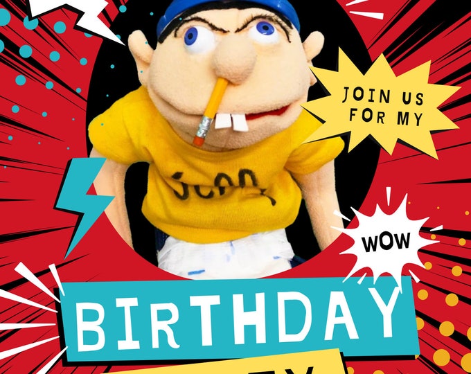 Handmade Birthday Card, Jeffy, SML, Hammered Card, Envelope ...