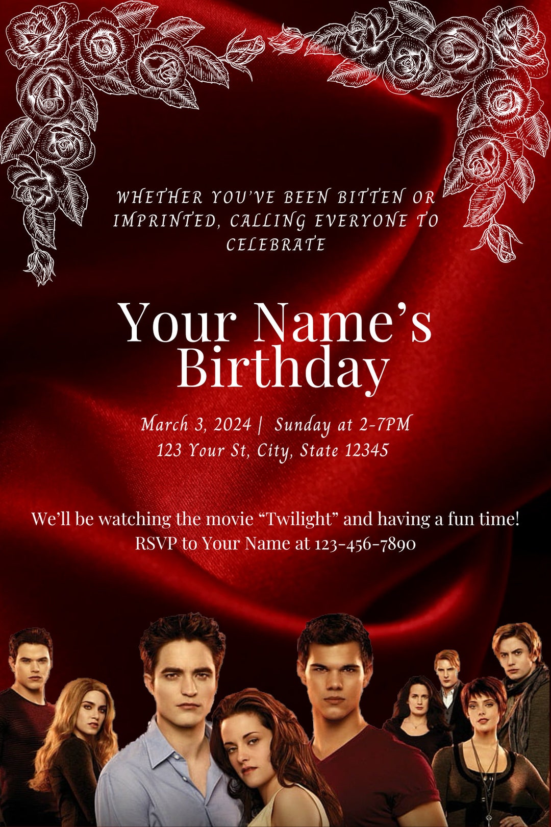 Twilight Birthday Invitation - Etsy