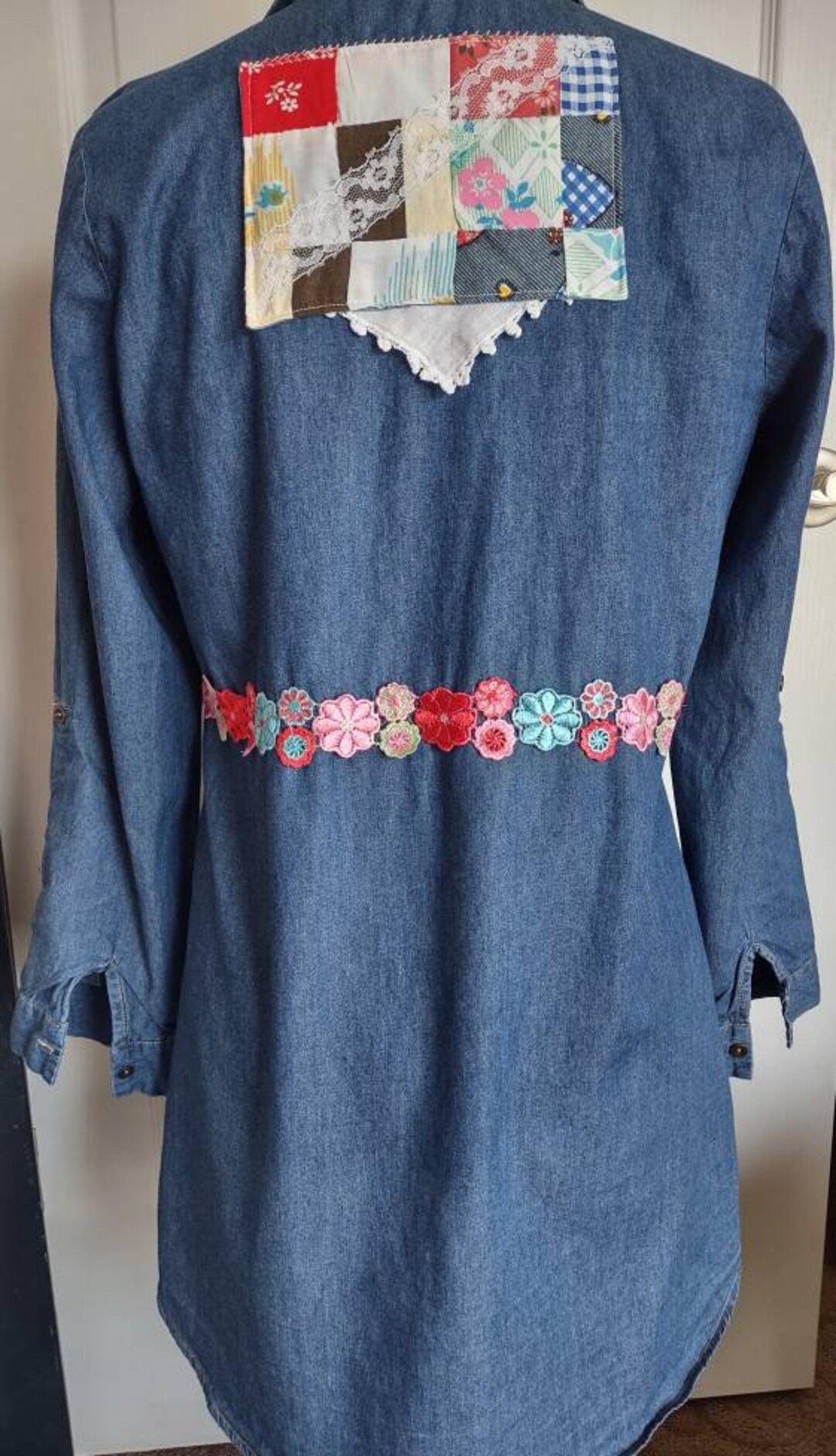 Upcycled Refashioned Patchwork Denim Tunic Large - Etsy