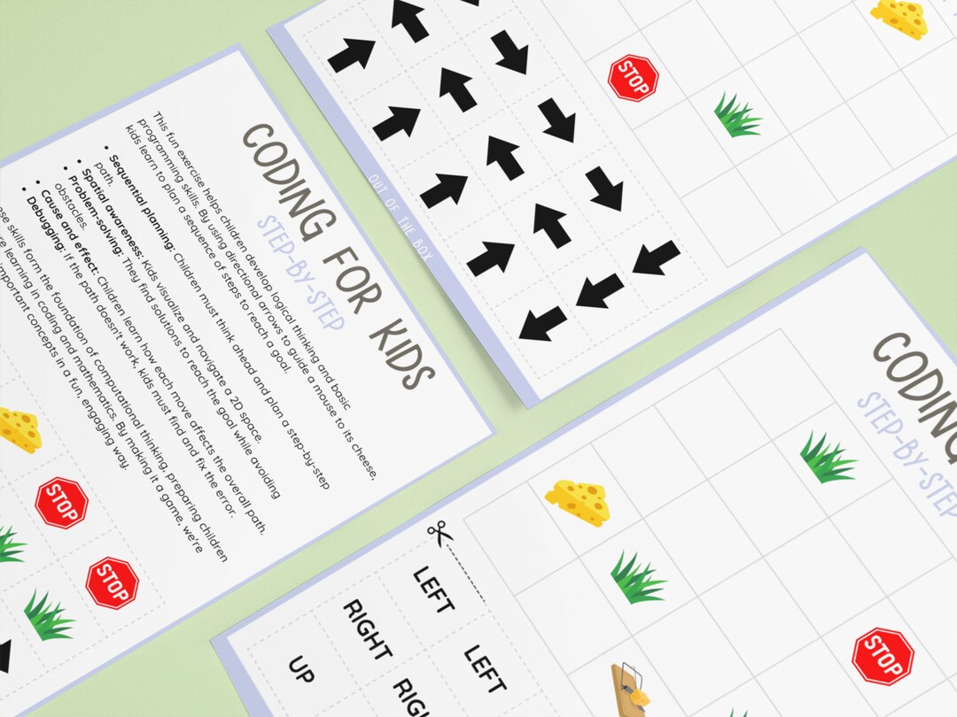 Coding for Kids (directional Coding), Kindergarten Worksheet, Lesson ... Coding for Kids (directional Coding), Kindergarten Worksheet, Lesson ...
