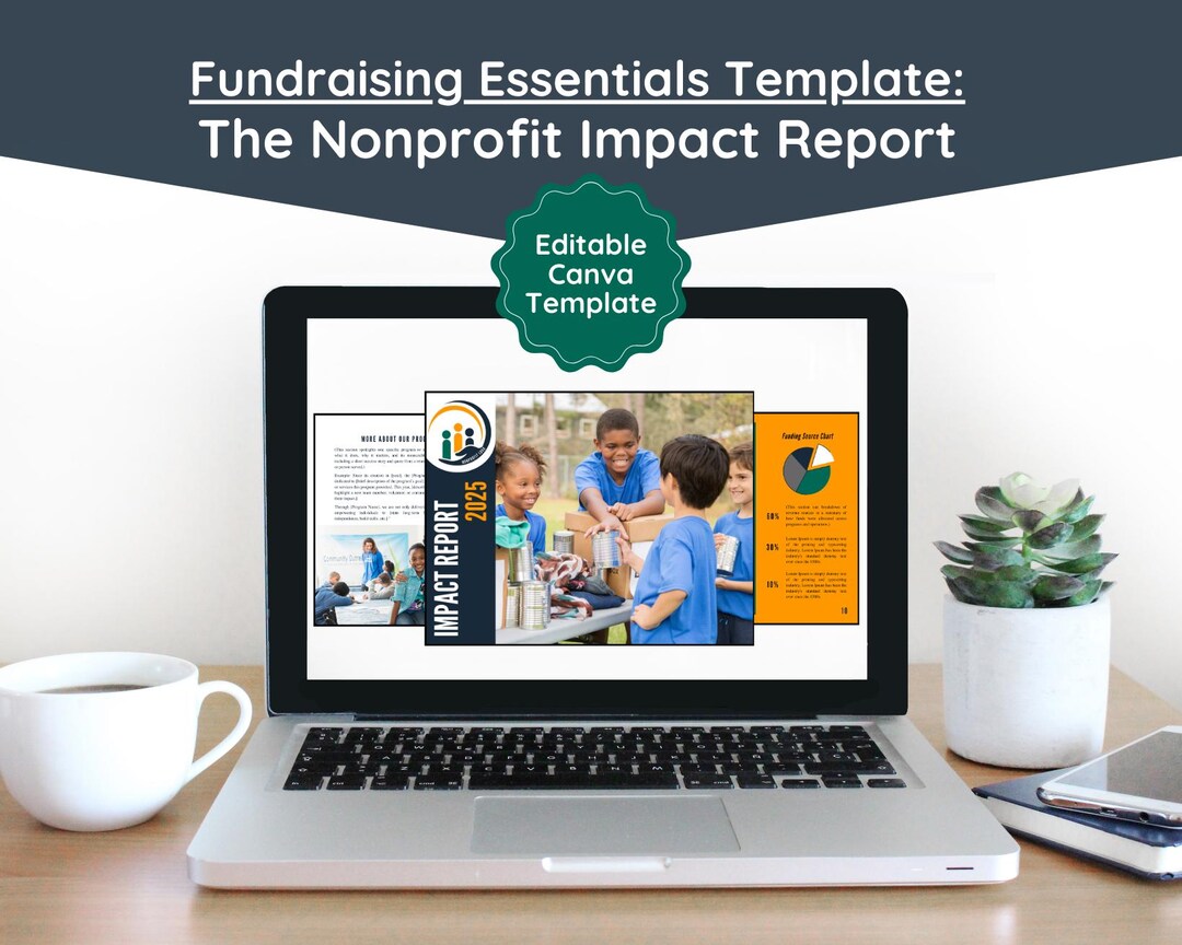The Nonprofit Impact Report (canva Template) - Etsy