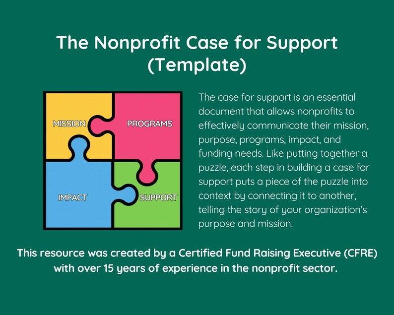 The Nonprofit Case for Support (canva Template) - Etsy