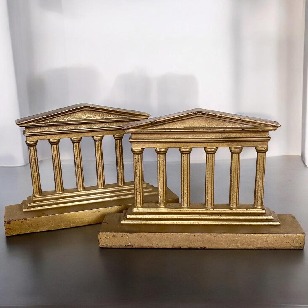 Antique Cast Iron Classical Columns Greek Roman Art Deco Heavy Elegant ...