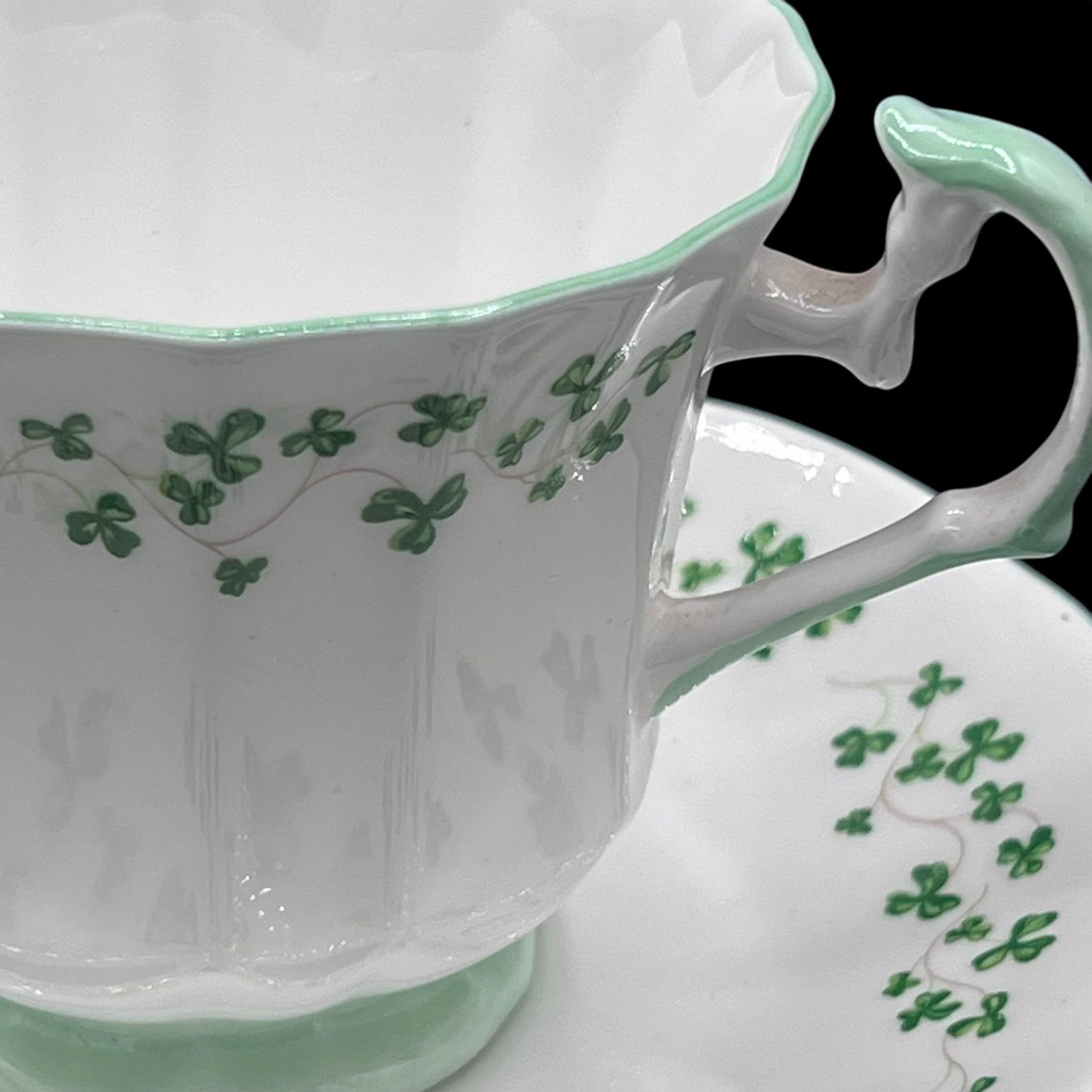 Vintage Royal Crest Shamrock China Tea Cup and Saucer/st. Patrick's Day ...