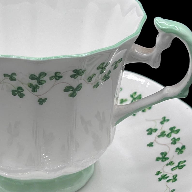 Vintage Royal Crest Shamrock China Tea Cup and Saucer/st. Patrick's Day ...